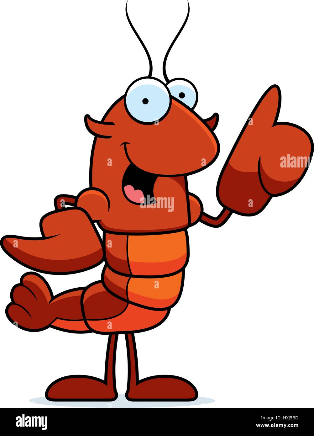 A cartoon illustration of a crawfish with an idea Stock Vector Image ...