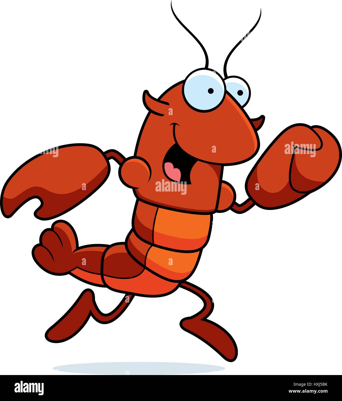 A cartoon illustration of a crawfish running Stock Vector Image & Art ...