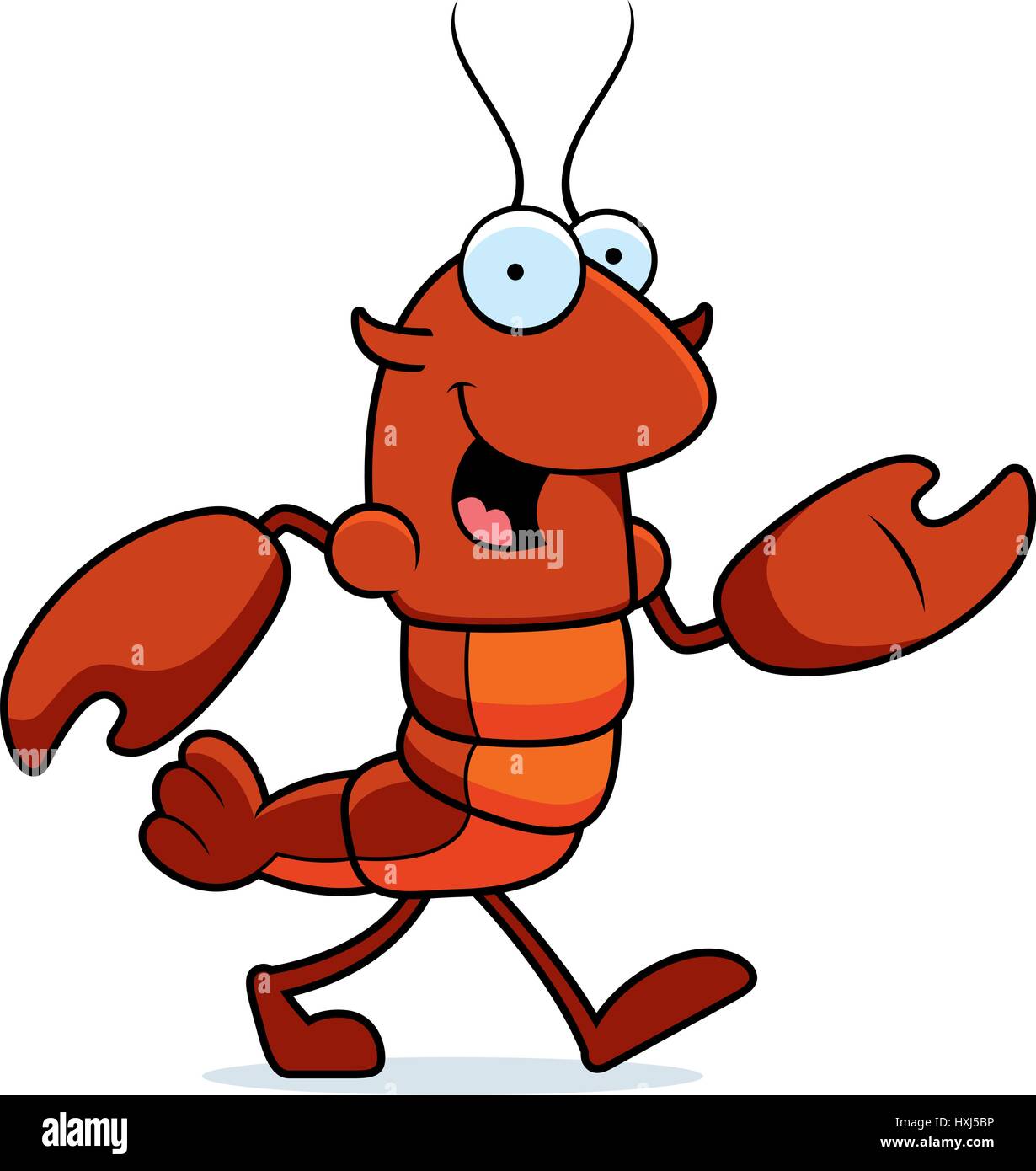 A cartoon illustration of a crawfish walking Stock Vector Image & Art ...