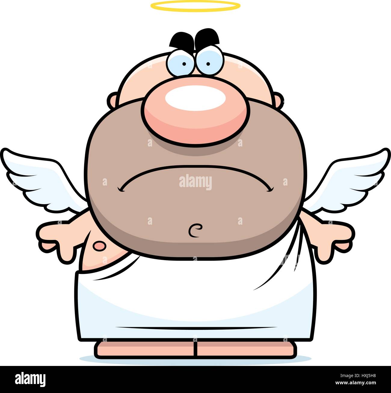 A cartoon illustration of an angel with an angry expression Stock ...