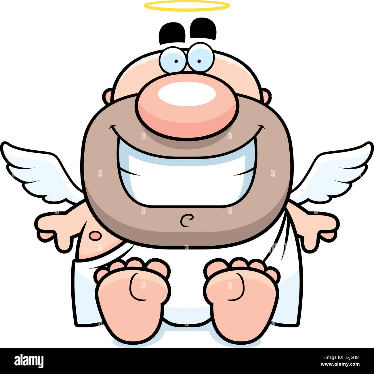 A cartoon illustration of an angel sitting Stock Vector Image & Art - Alamy