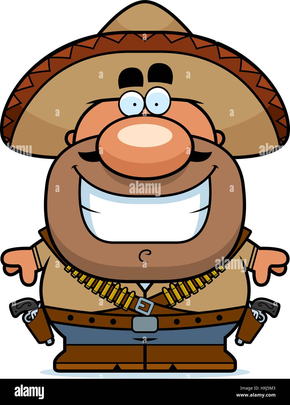 A cartoon illustration of a bandito smiling Stock Vector Image & Art ...