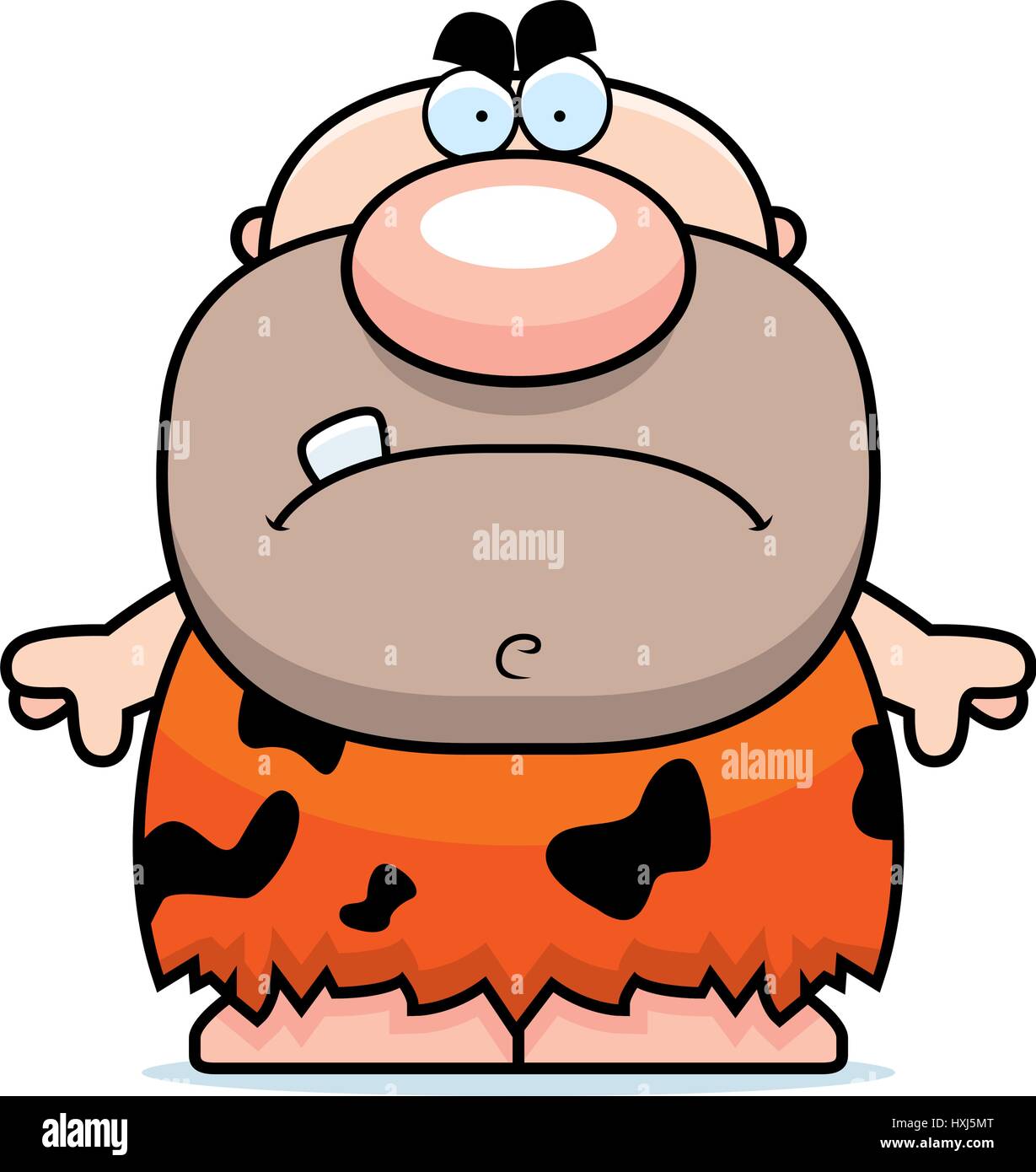 A cartoon illustration of a caveman looking angry Stock Vector Image ...