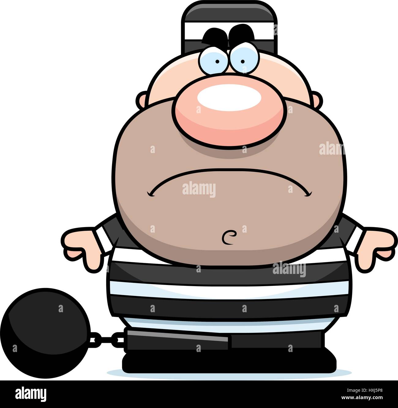 A cartoon illustration of a prisoner looking angry Stock Vector Image ...