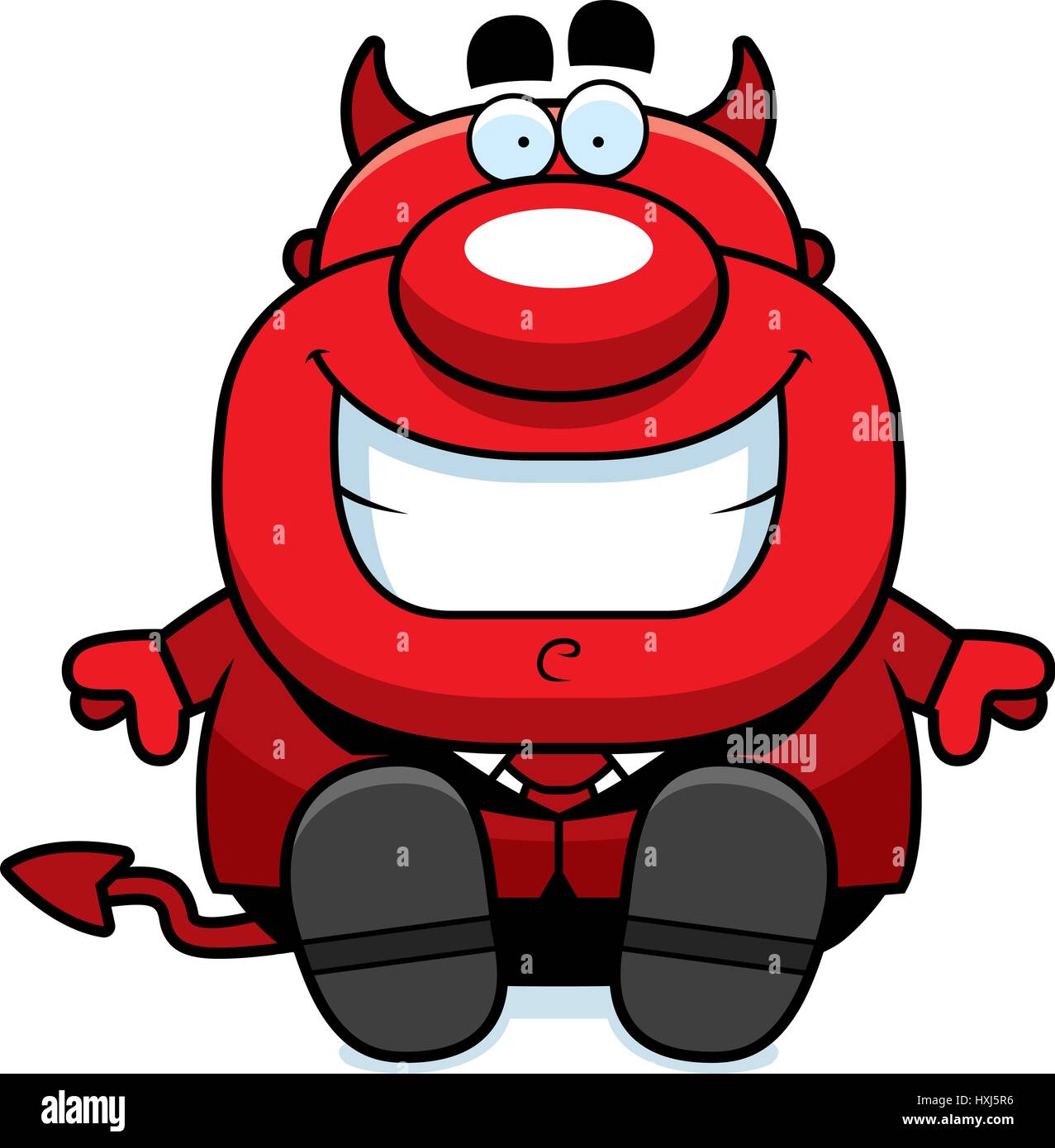 A cartoon illustration of a devil sitting Stock Vector Image & Art - Alamy