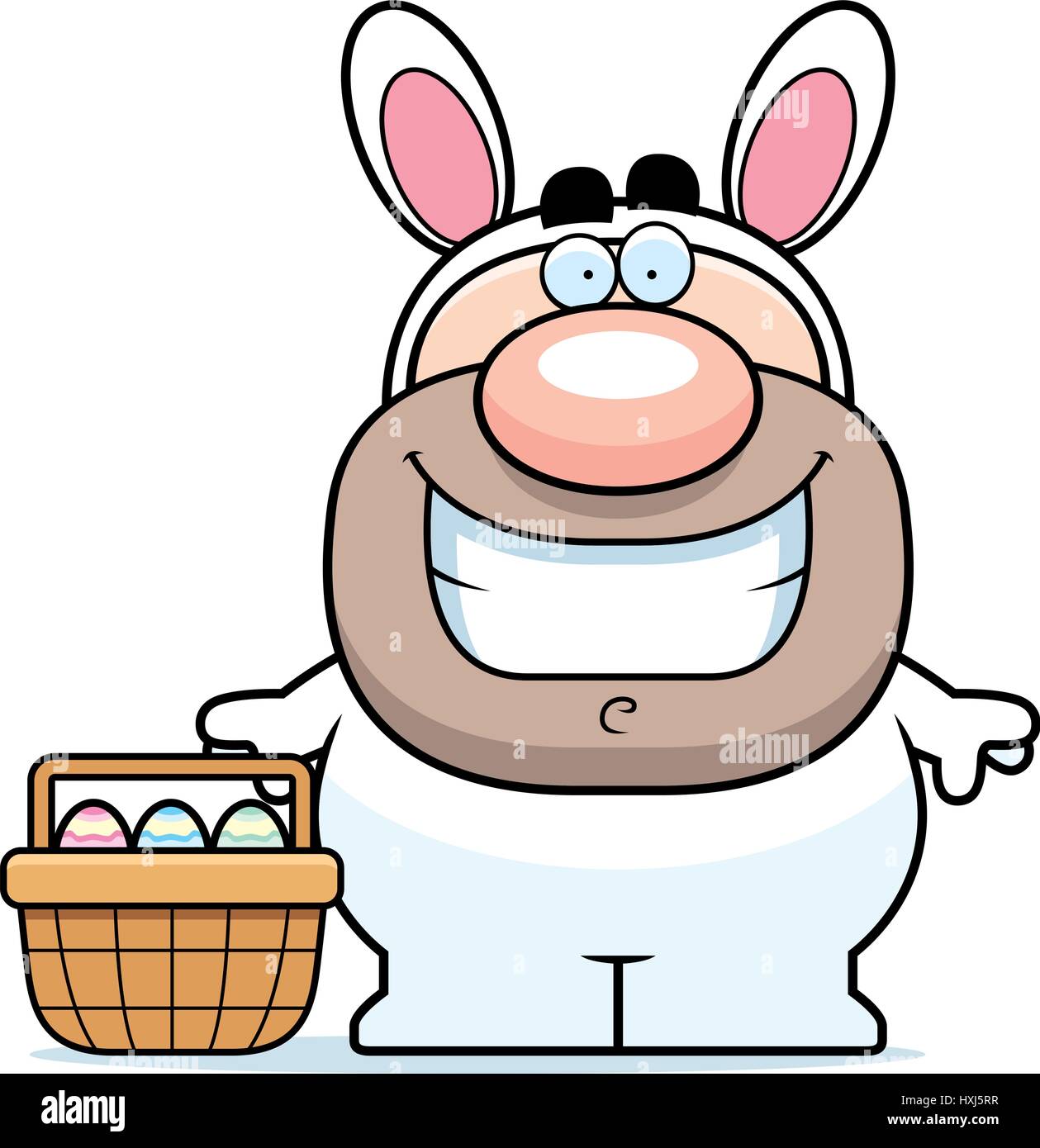 A cartoon illustration of the Easter Bunny smiling Stock Vector Image ...
