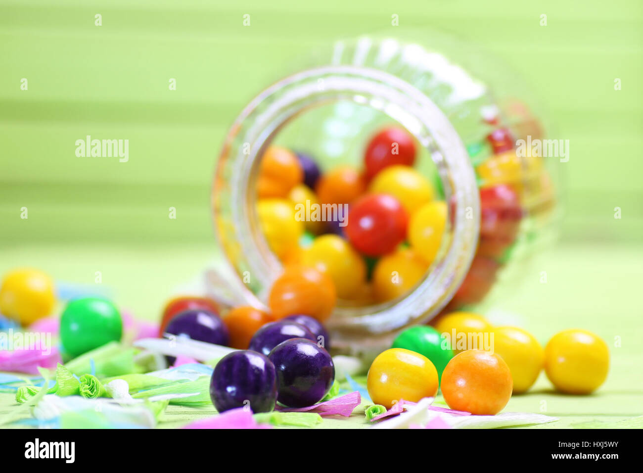 color candy in glass jar Stock Photo - Alamy