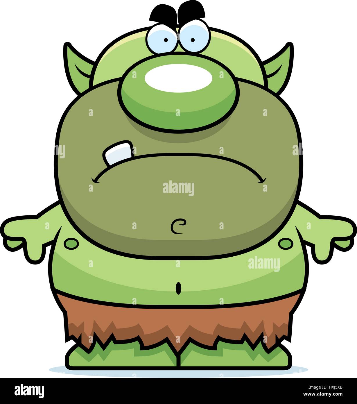 A cartoon illustration of a goblin looking angry Stock Vector Image ...