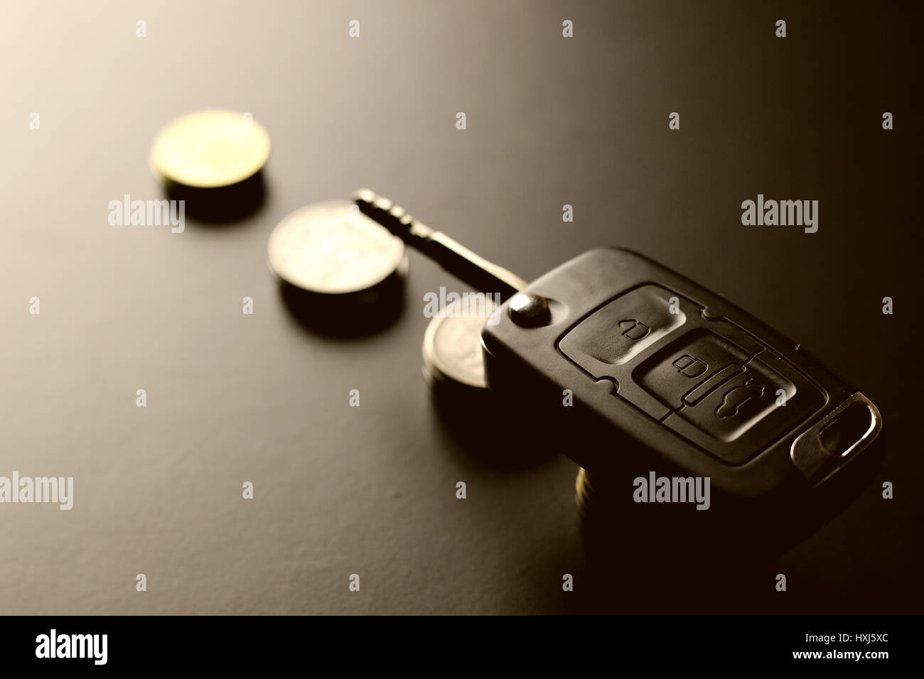 Money car key gift Stock Photo - Alamy