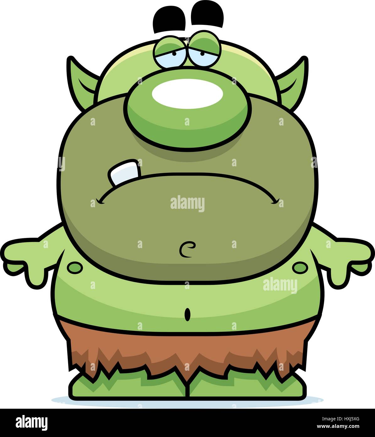 A cartoon illustration of a goblin looking sad Stock Vector Image & Art ...