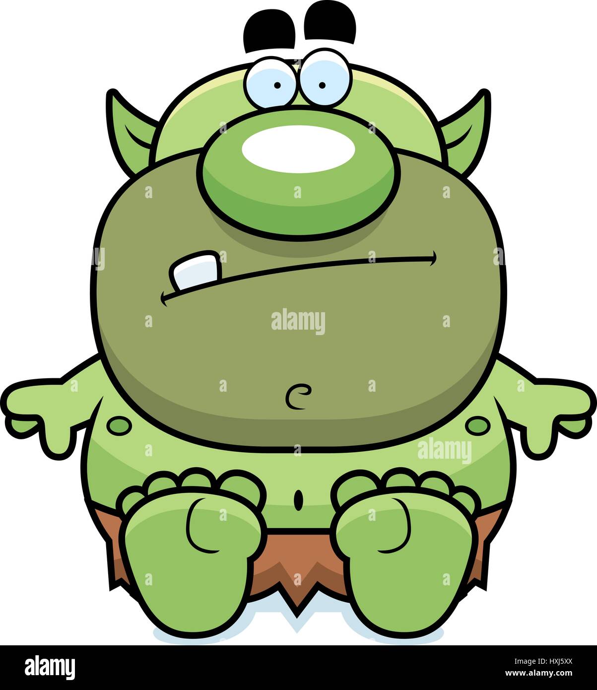 A cartoon illustration of a goblin sitting Stock Vector Image & Art - Alamy