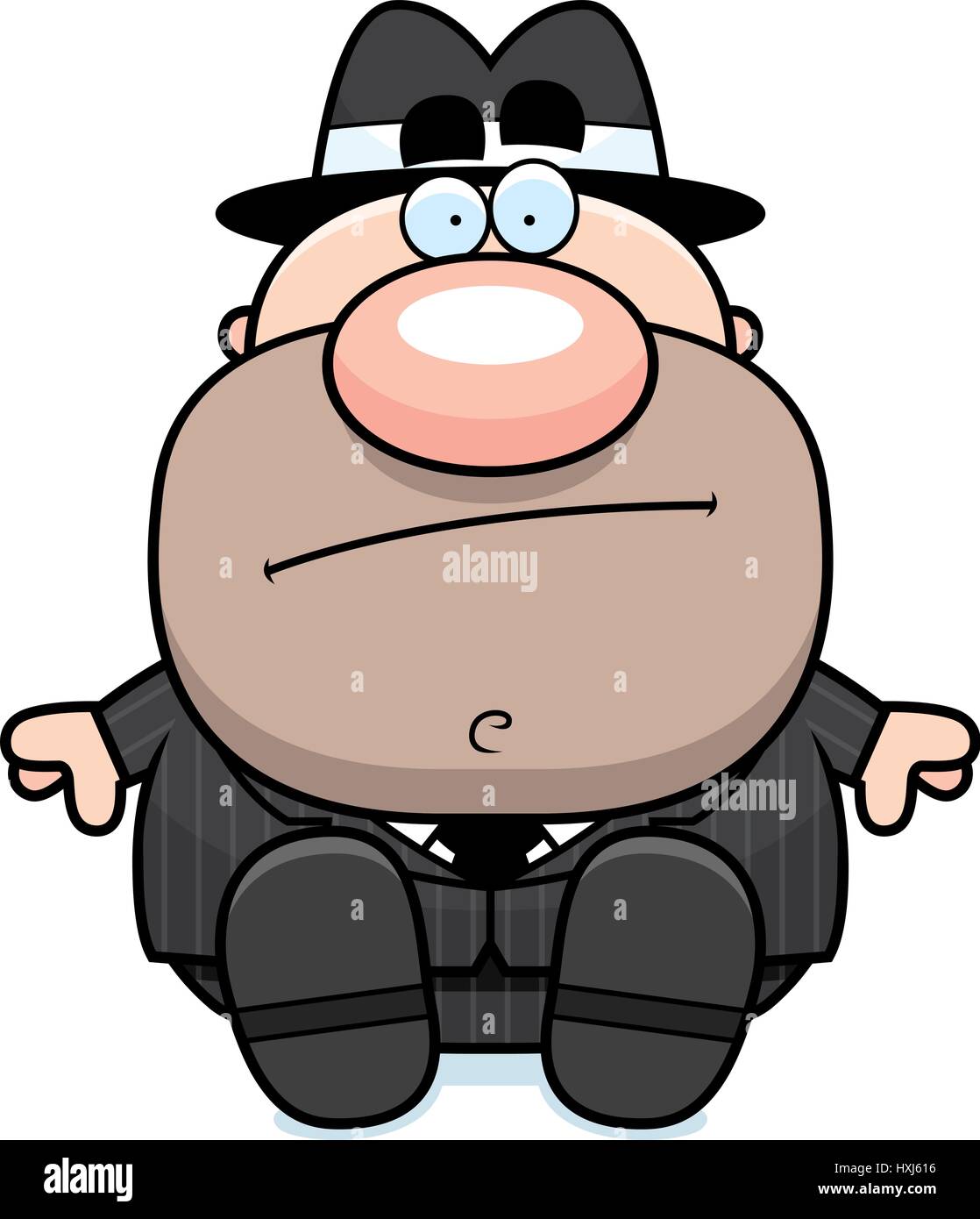 A cartoon illustration of a mobster sitting Stock Vector Image & Art ...
