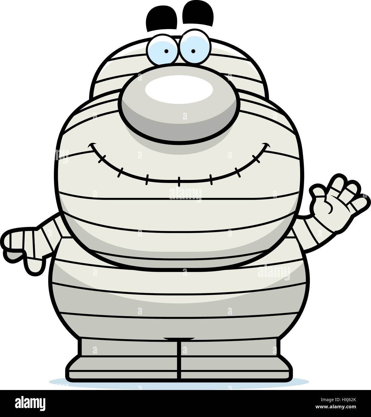 A cartoon illustration of a mummy waving Stock Vector Image & Art - Alamy