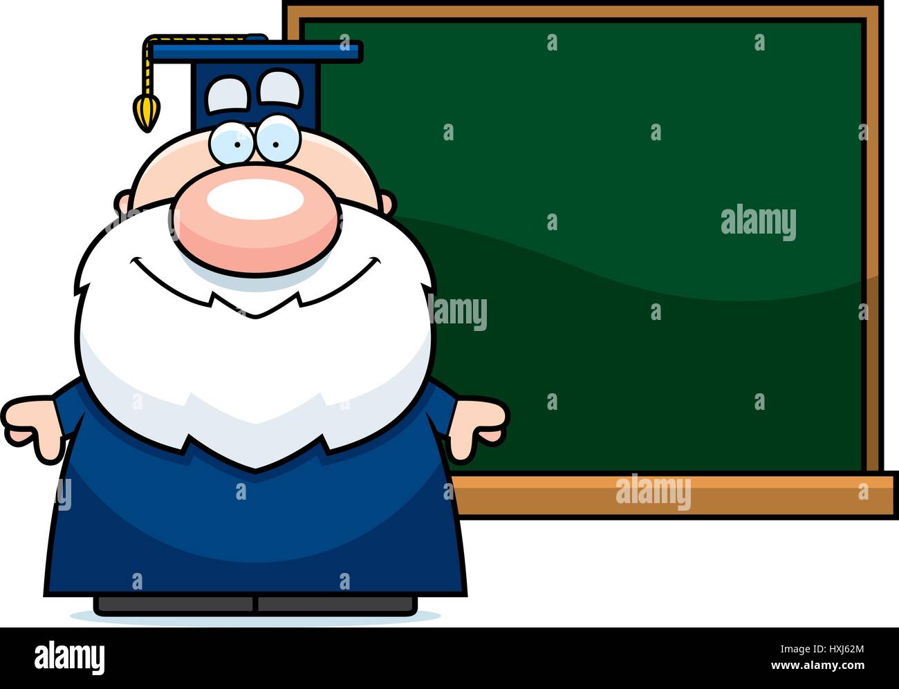 A cartoon illustration of a professor at a chalkboard Stock Vector ...