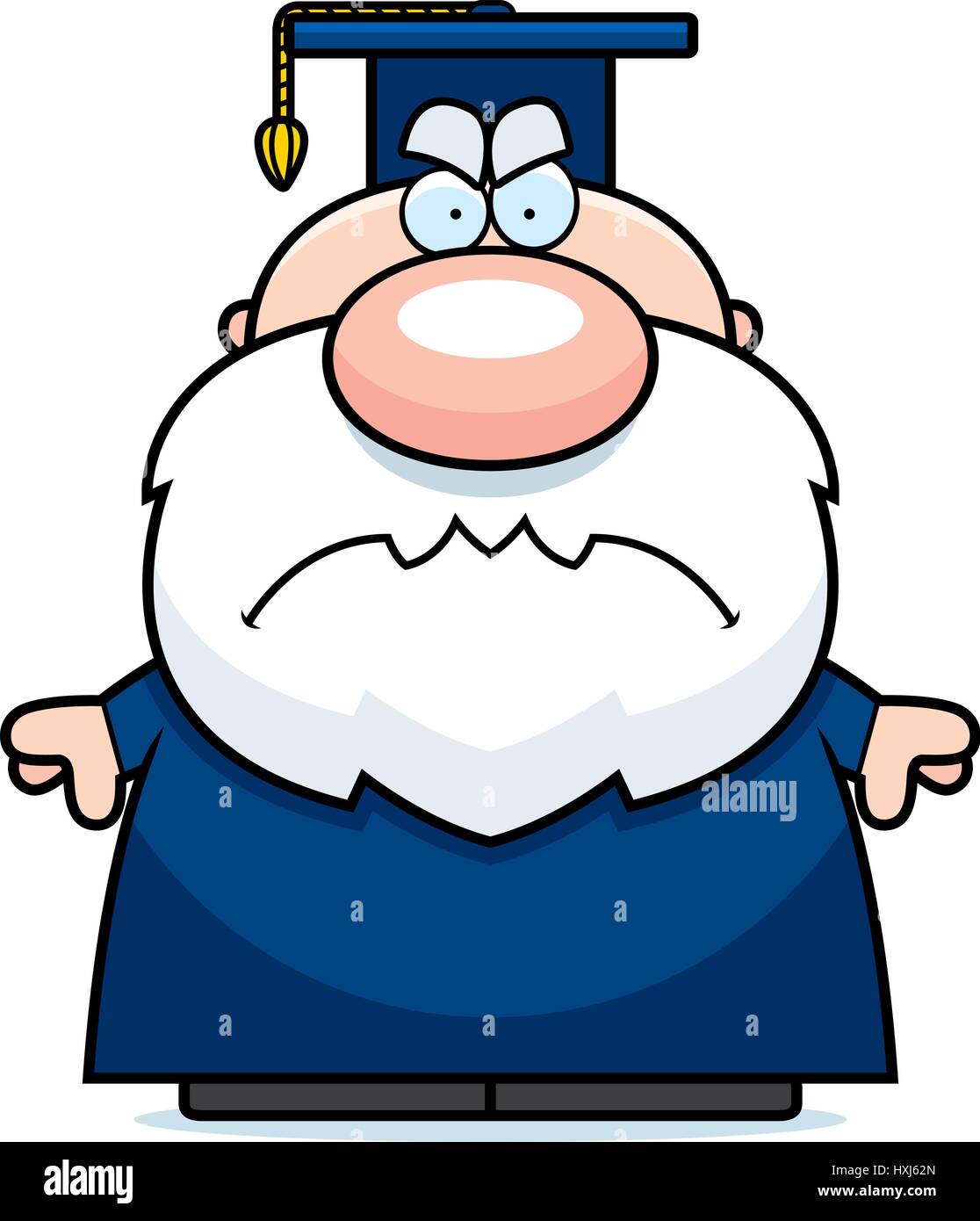 A cartoon illustration of a professor looking angry Stock Vector Image ...