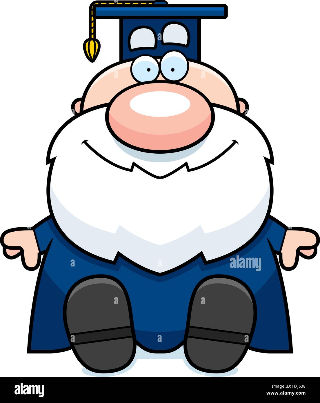 A cartoon illustration of a professor sitting Stock Vector Image & Art ...