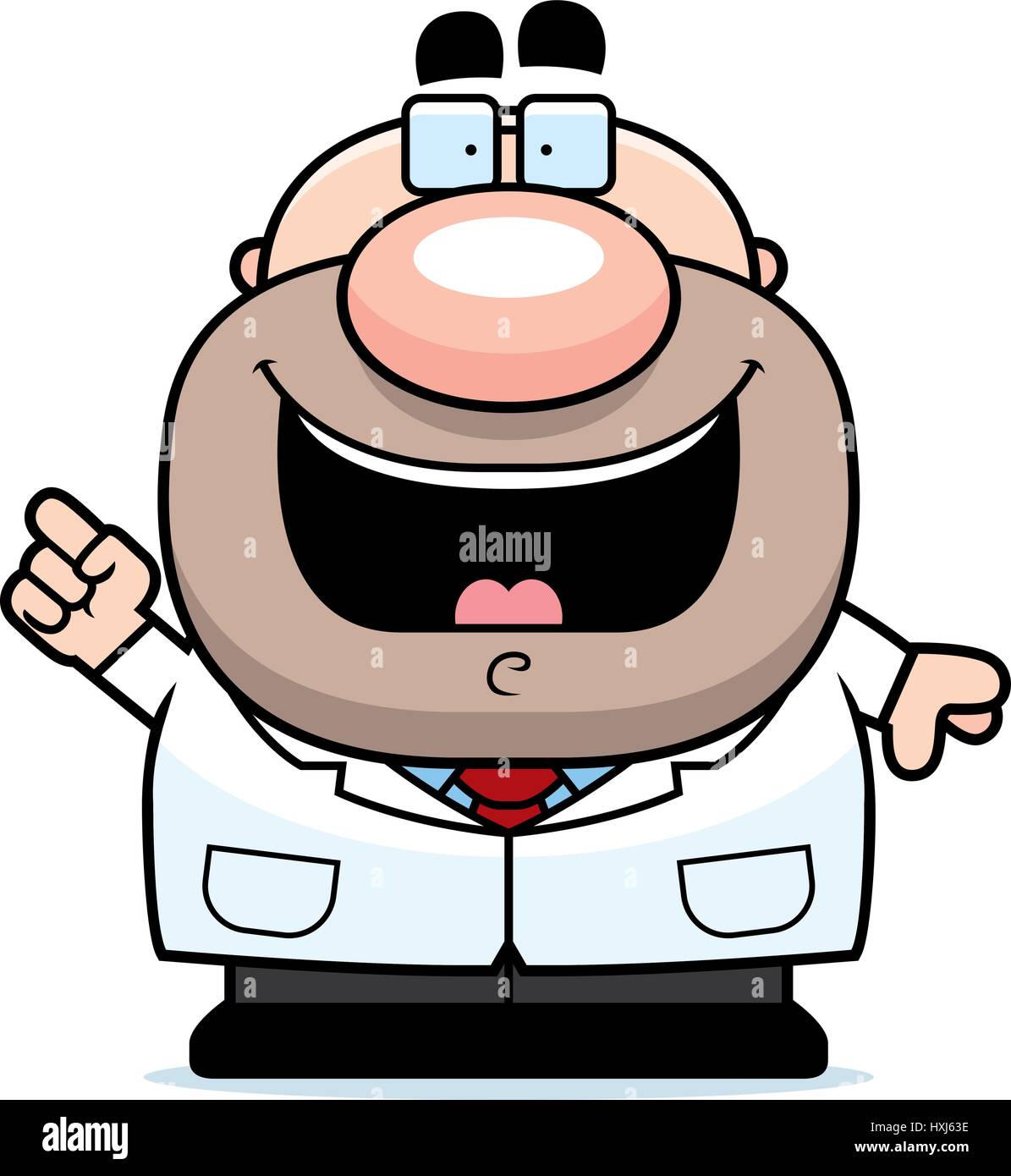 Cartoon doctor man glasses coat Stock Vector Images - Alamy