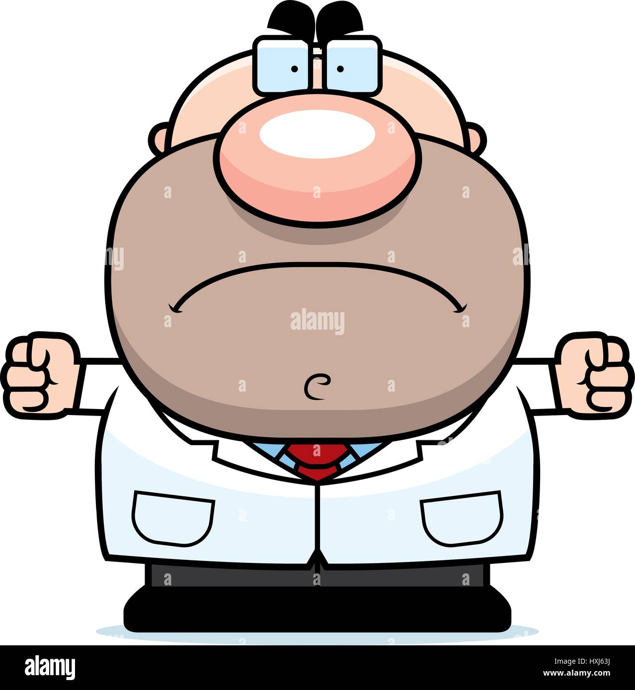 A cartoon illustration of a scientist looking angry Stock Vector Image ...