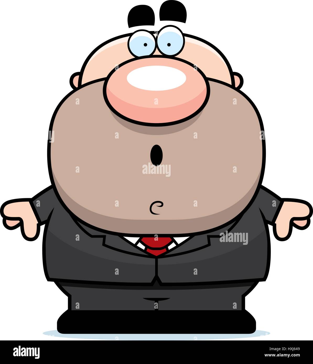 Cartoon illustration surprised man businessman hi-res stock photography ...