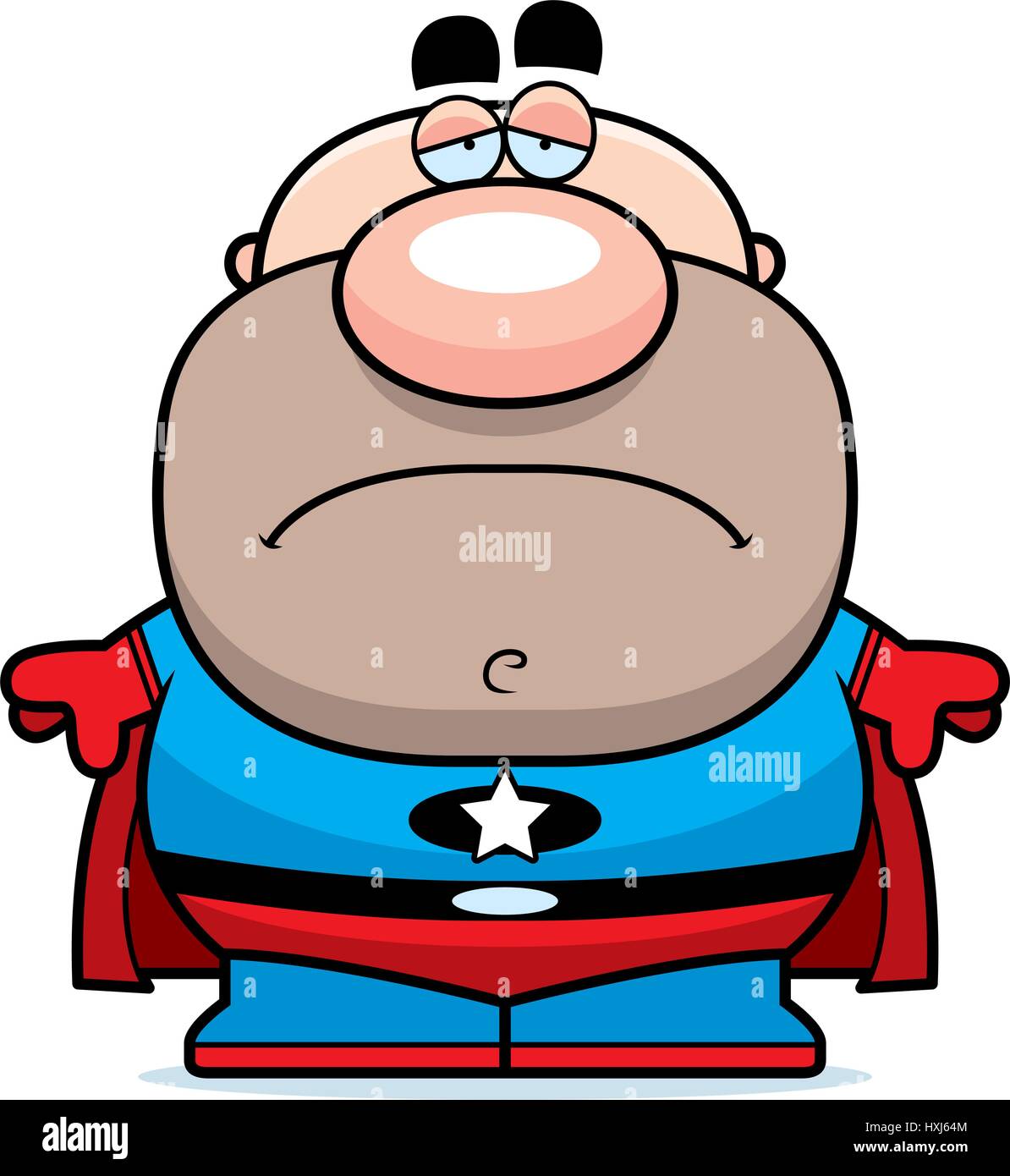 Cartoon illustration superhero looking angry hi-res stock photography ...