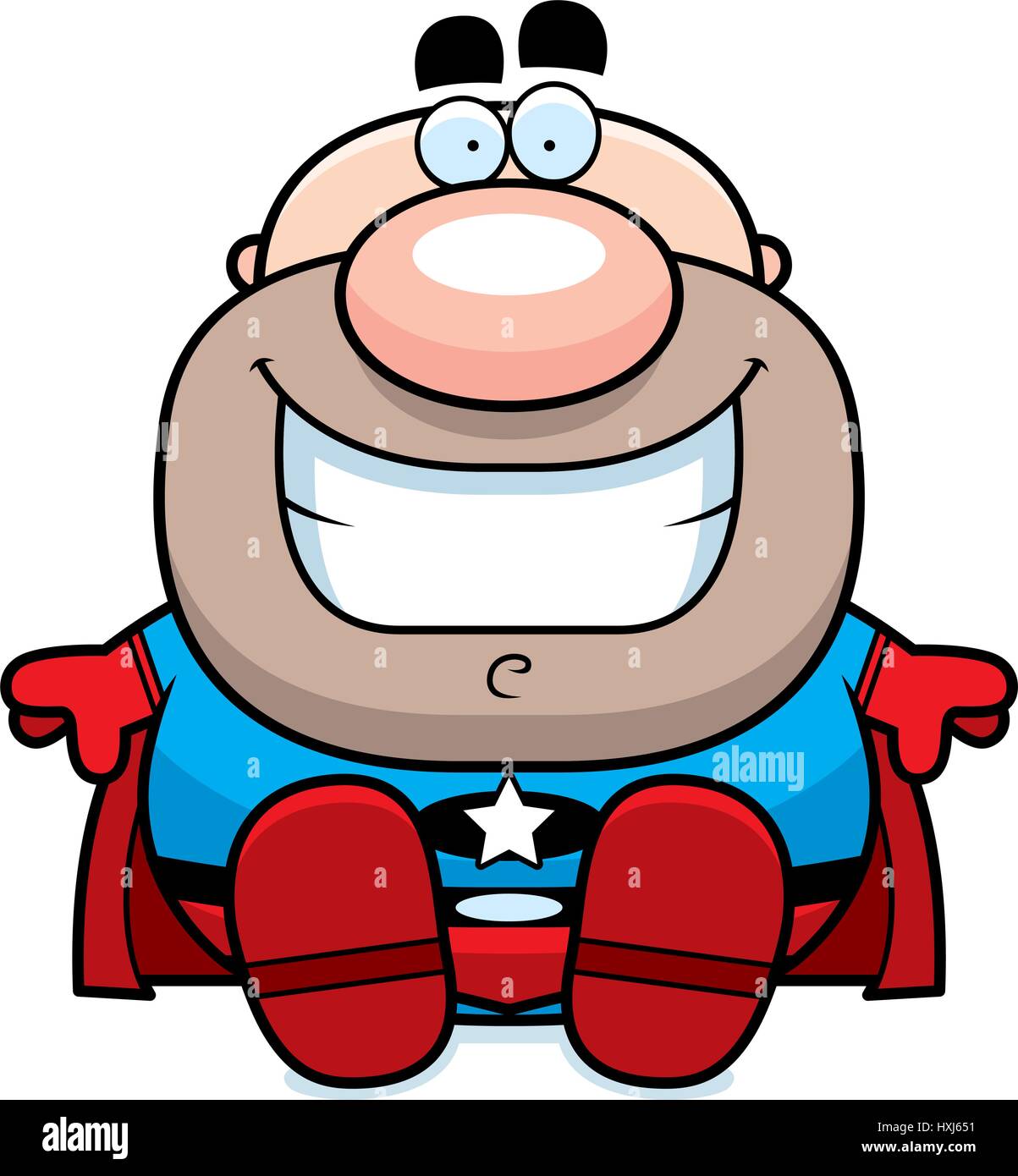 A cartoon illustration of a superhero sitting Stock Vector Image & Art ...