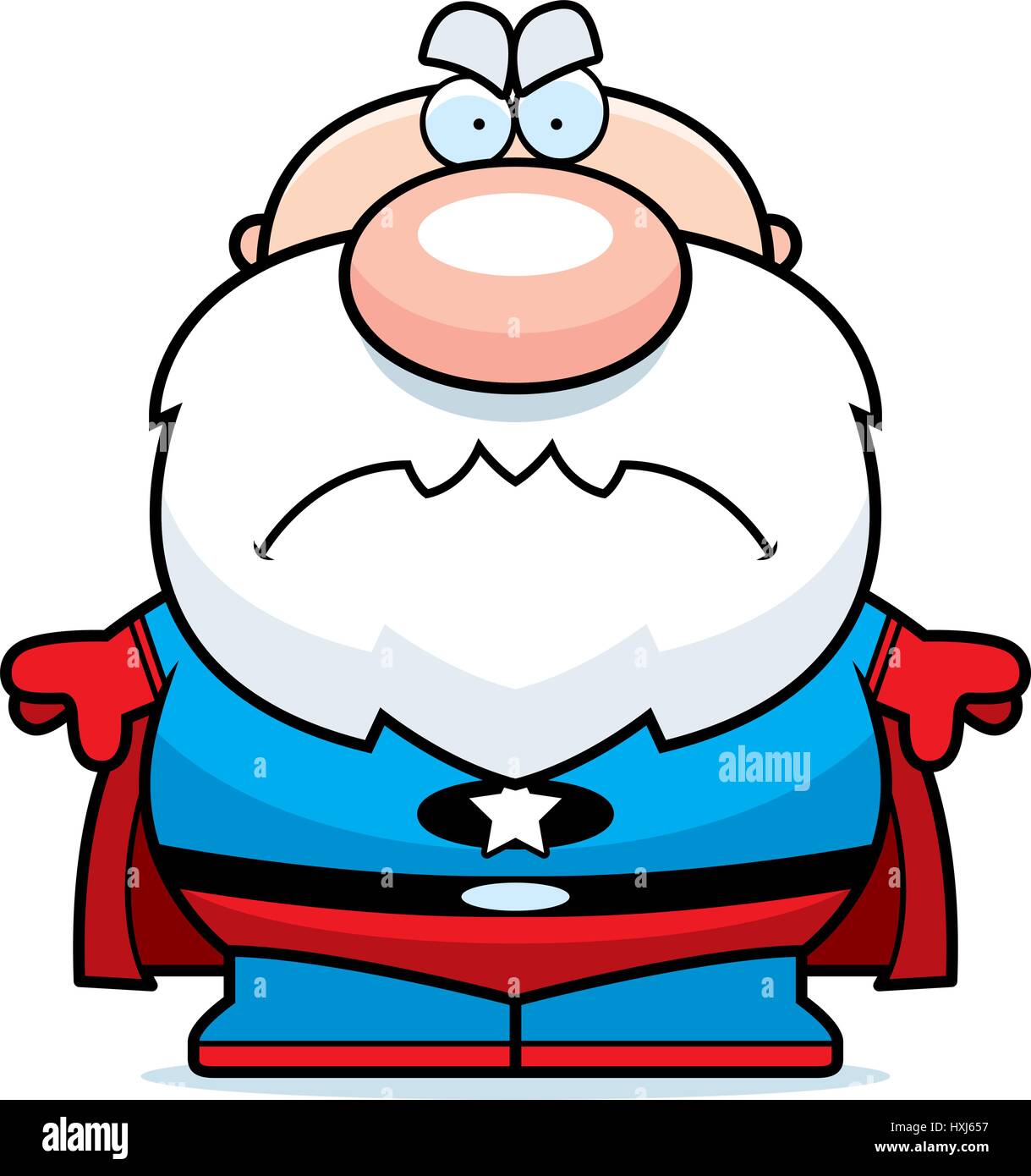 A cartoon illustration of a superhero looking angry Stock Vector Image ...
