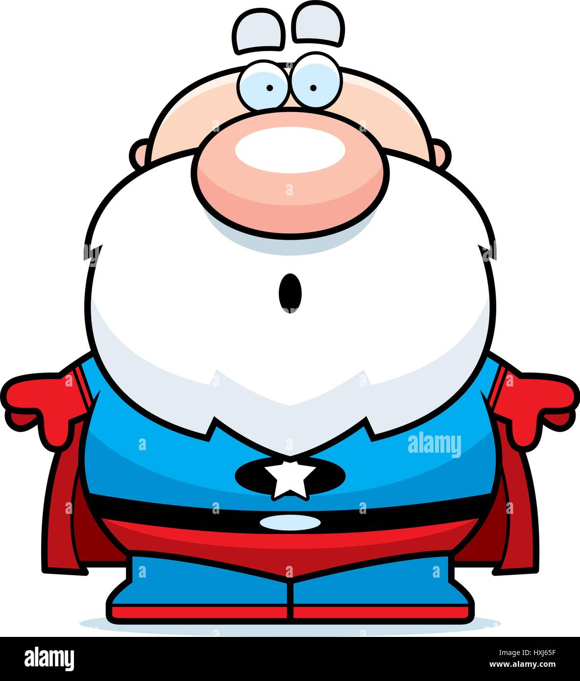 A cartoon illustration of a superhero looking surprised Stock Vector ...