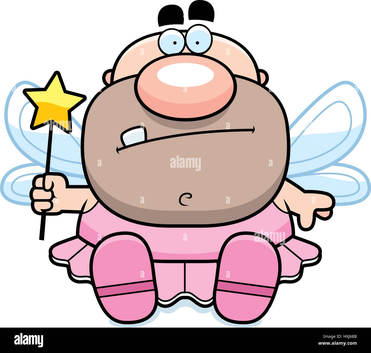 A cartoon illustration of a tooth fairy sitting Stock Vector Image ...