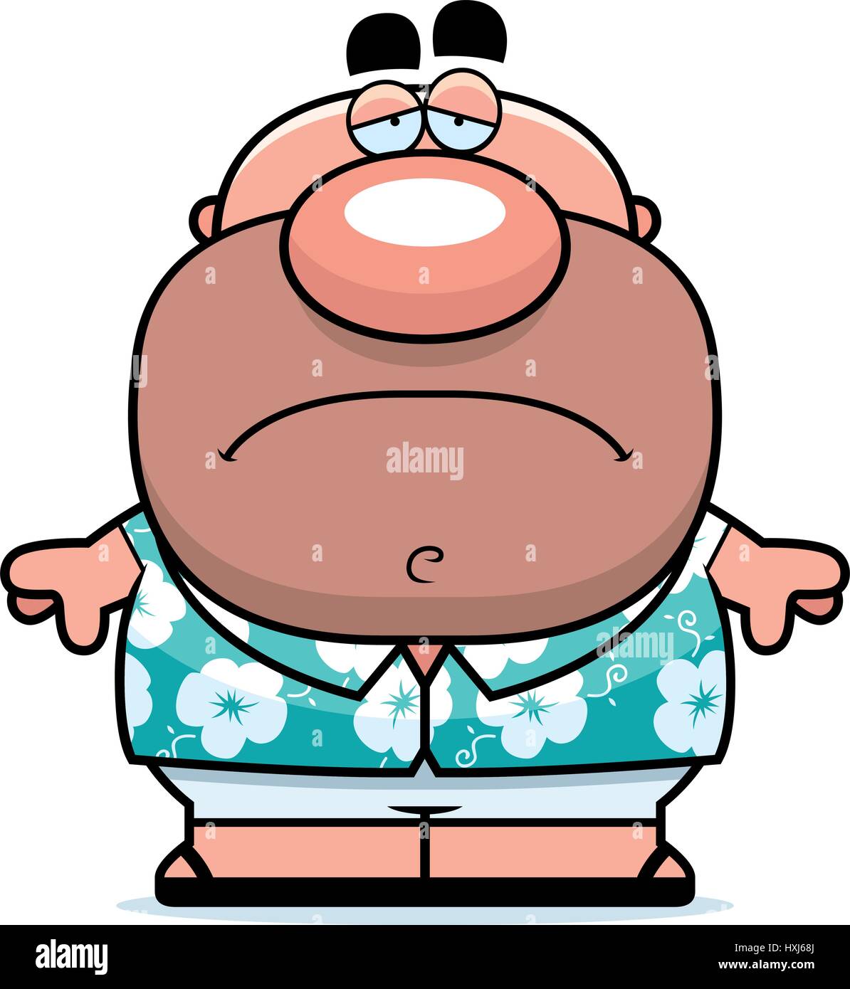A cartoon illustration of a tourist looking sad Stock Vector Image ...