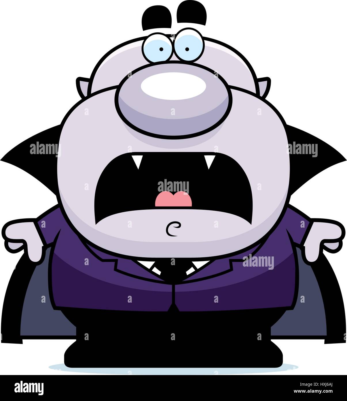 A cartoon illustration of a vampire looking scared Stock Vector Image ...