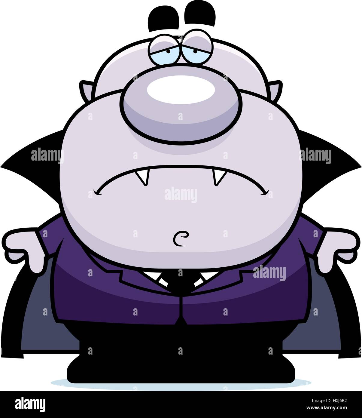 A cartoon illustration of a vampire looking tired Stock Vector Image ...