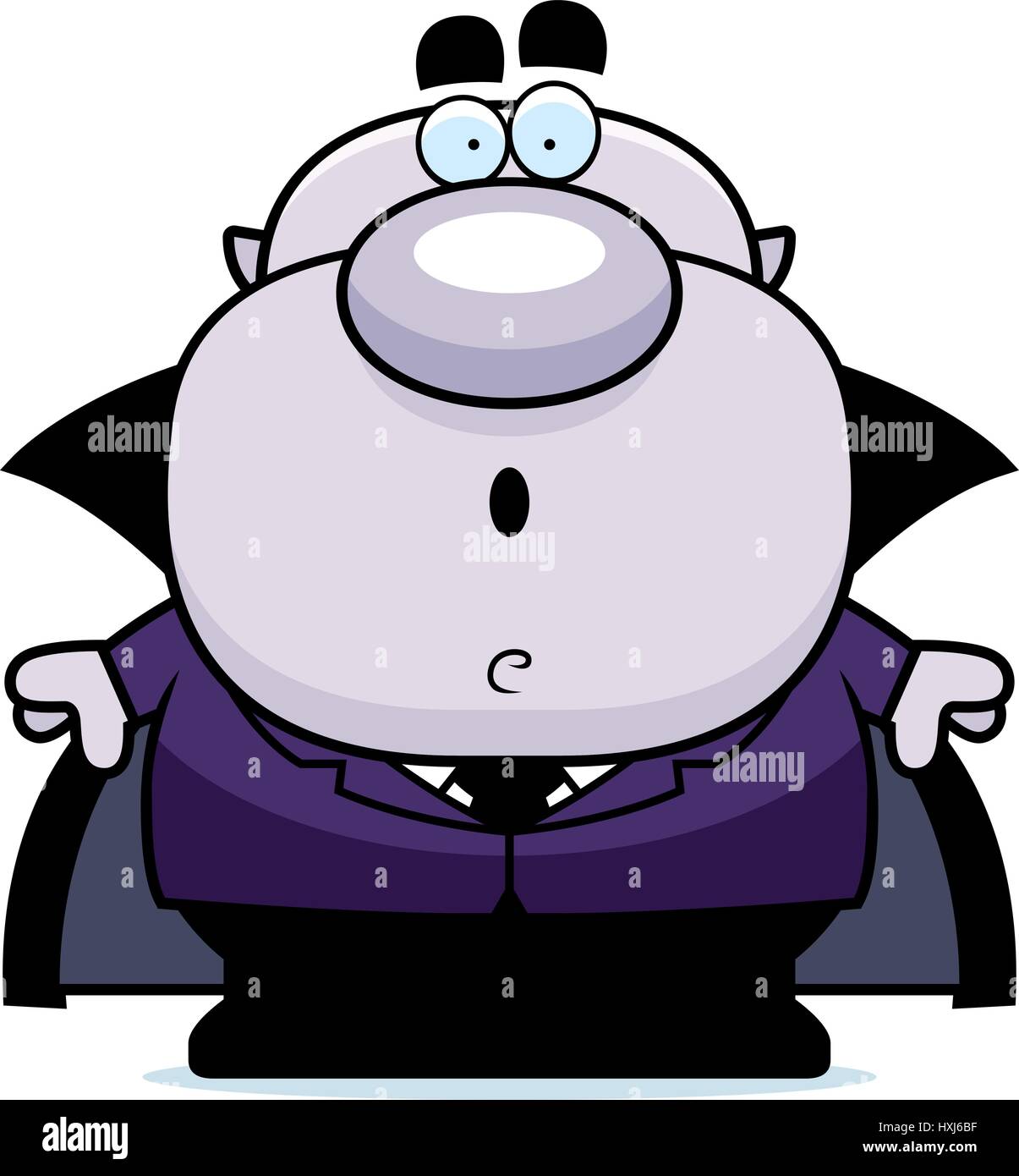 A cartoon illustration of a vampire looking surprised Stock Vector ...