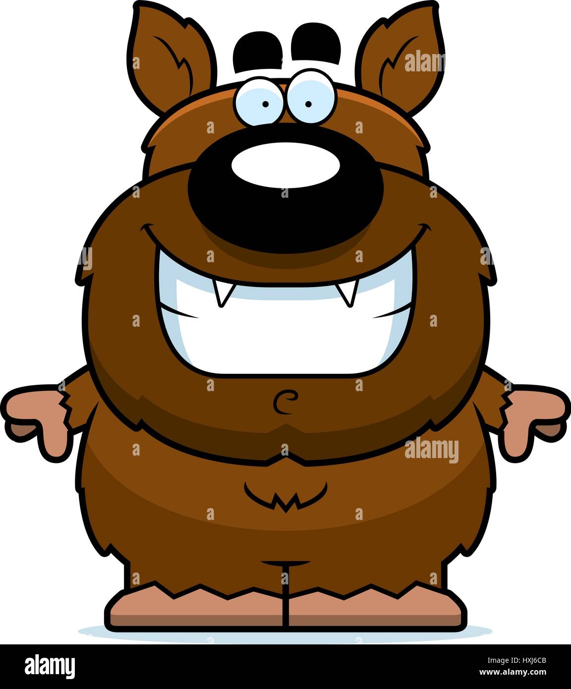 A cartoon illustration of a werewolf smiling Stock Vector Image & Art ...