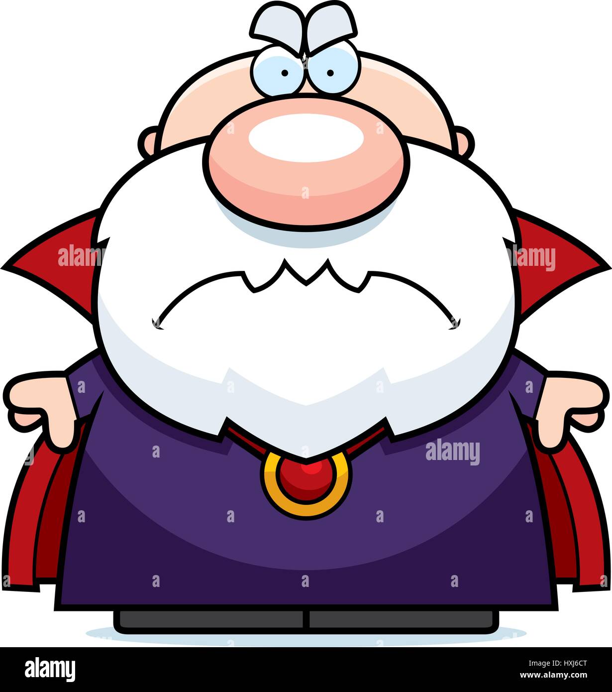 A cartoon illustration of a wizard looking angry Stock Vector Image ...