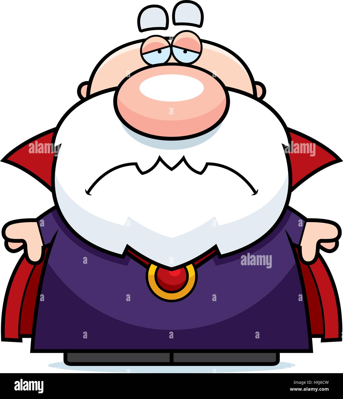 A cartoon illustration of a wizard looking sad Stock Vector Image & Art ...