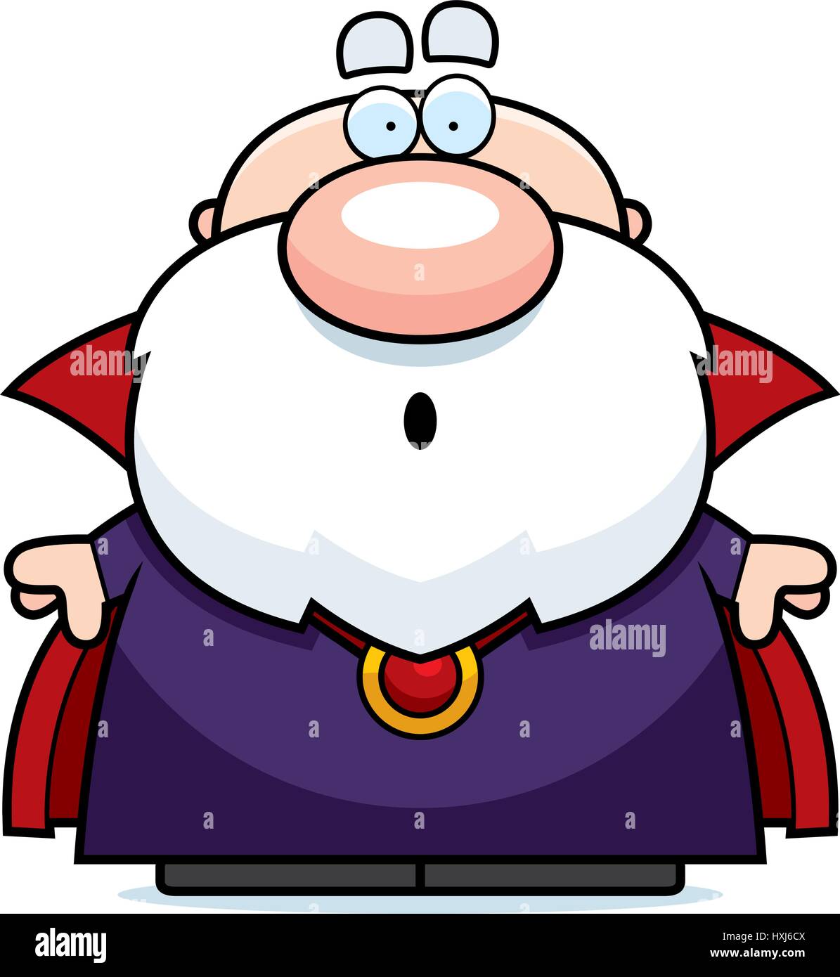 A cartoon illustration of a wizard looking surprised Stock Vector Image ...