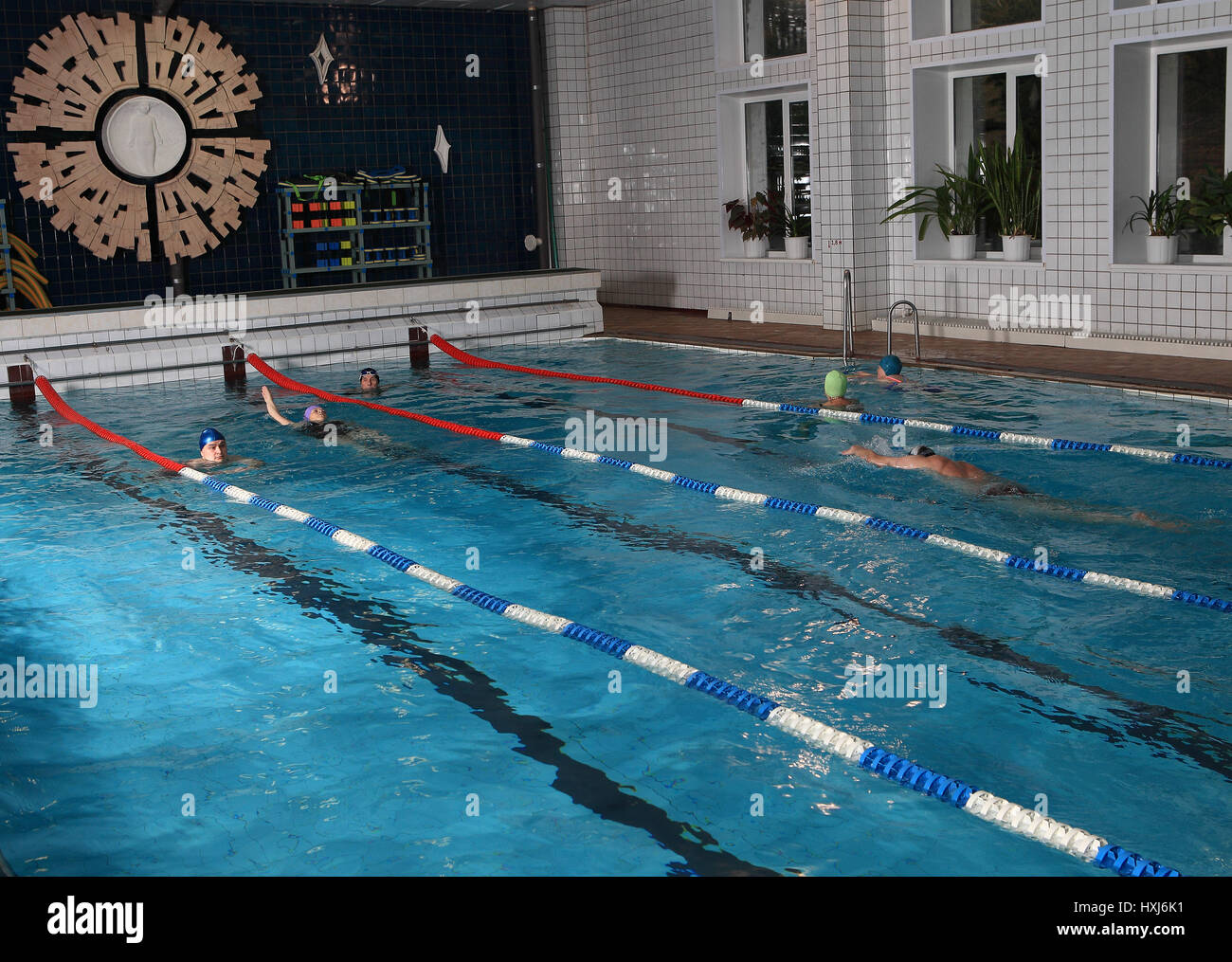 Interior public indoor swimming pool hi-res stock photography and ...