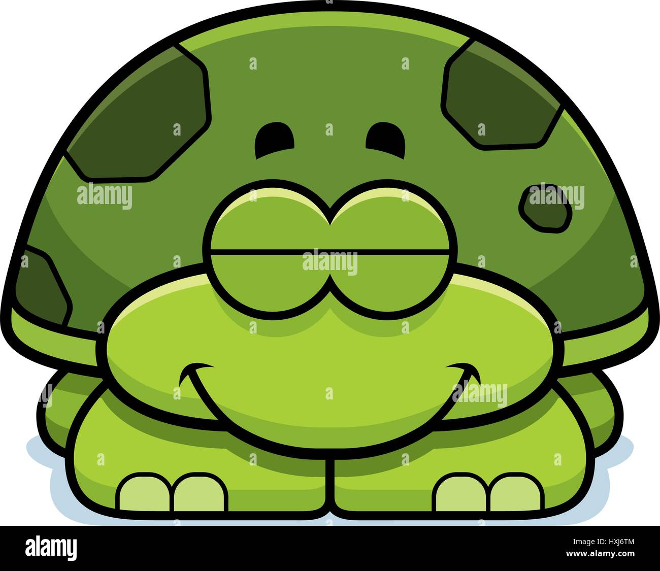 A cartoon illustration of a little turtle sleeping Stock Vector Image ...