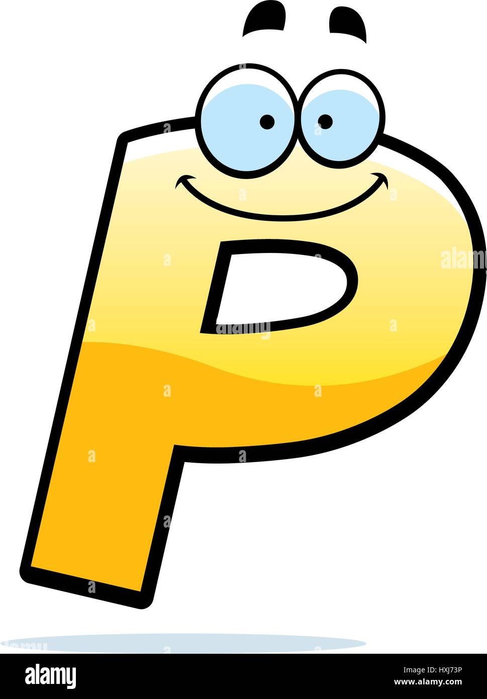 Cartoon illustration letter smiling happy hi-res stock photography and ...