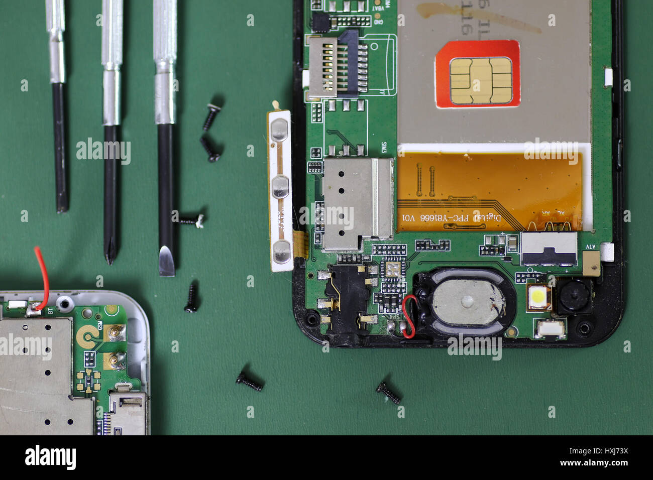 phone chip micro repair Stock Photo - Alamy