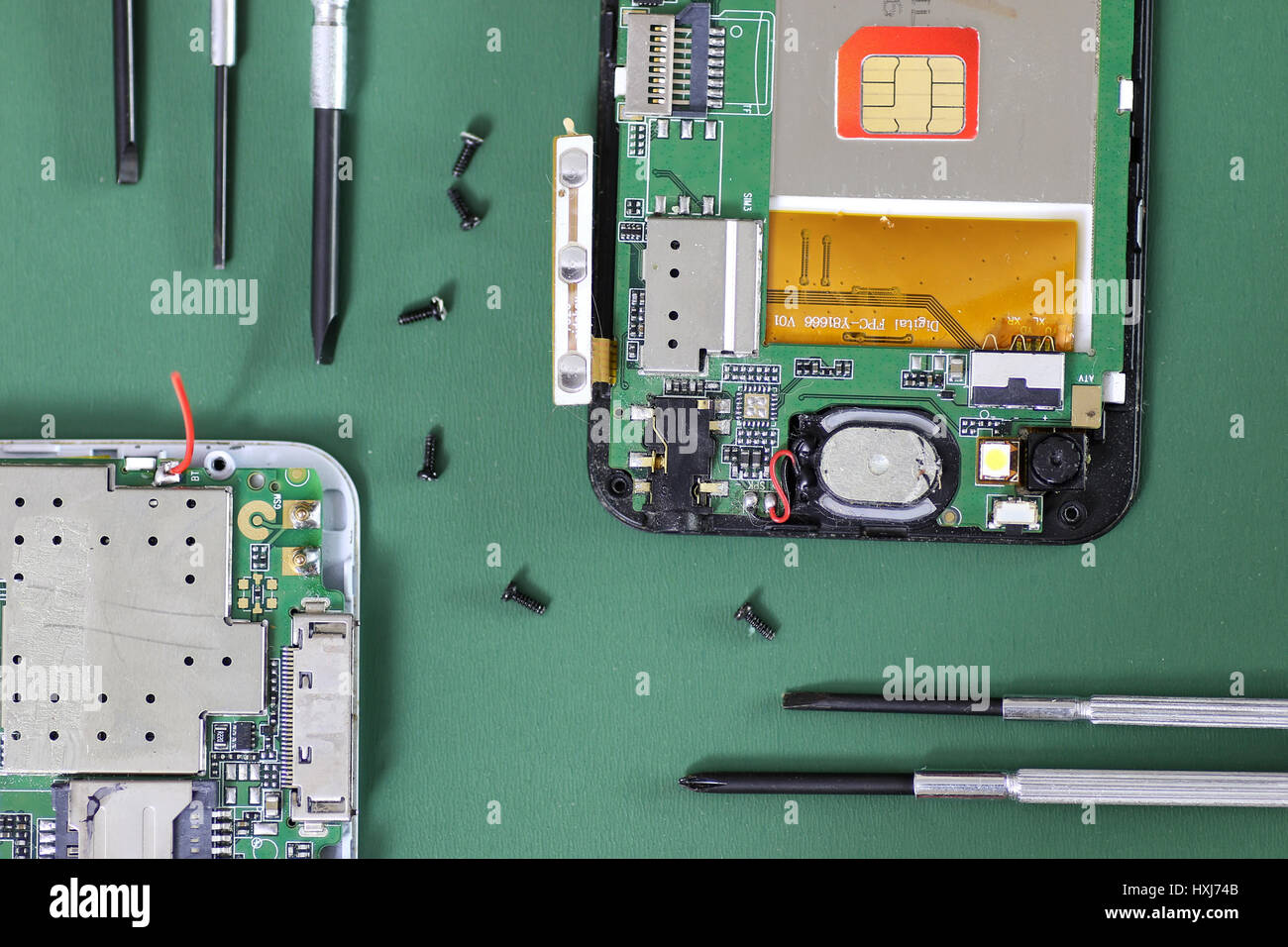 phone chip micro repair Stock Photo - Alamy