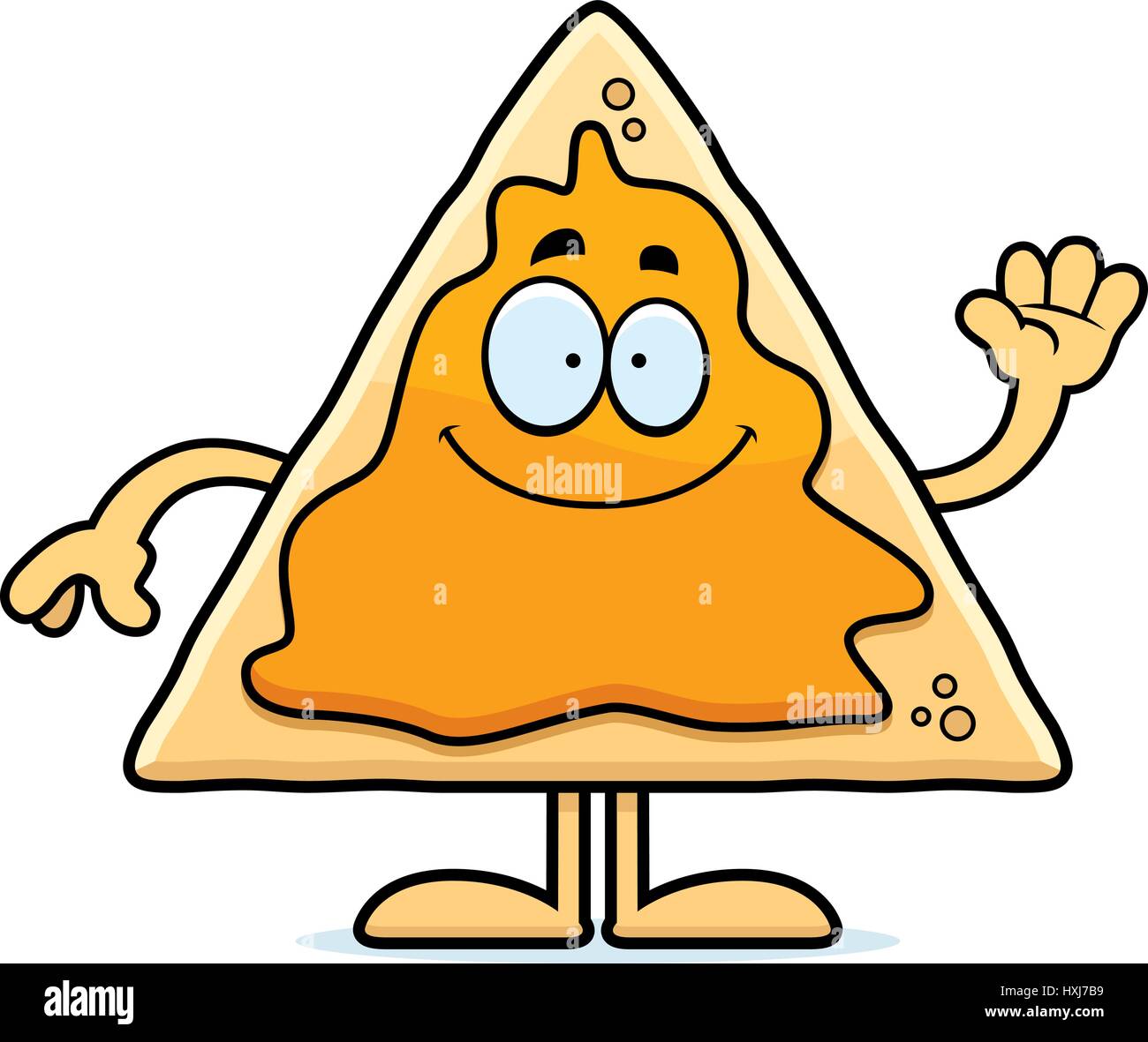 A cartoon illustration of a nacho chip waving Stock Vector Image & Art ...