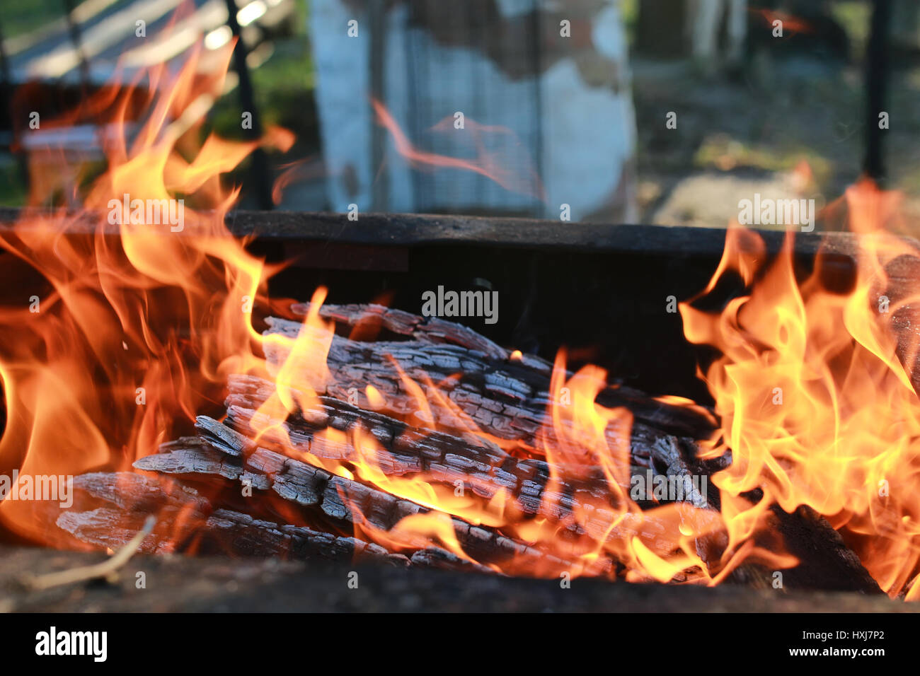 coal and fire flame Stock Photo - Alamy