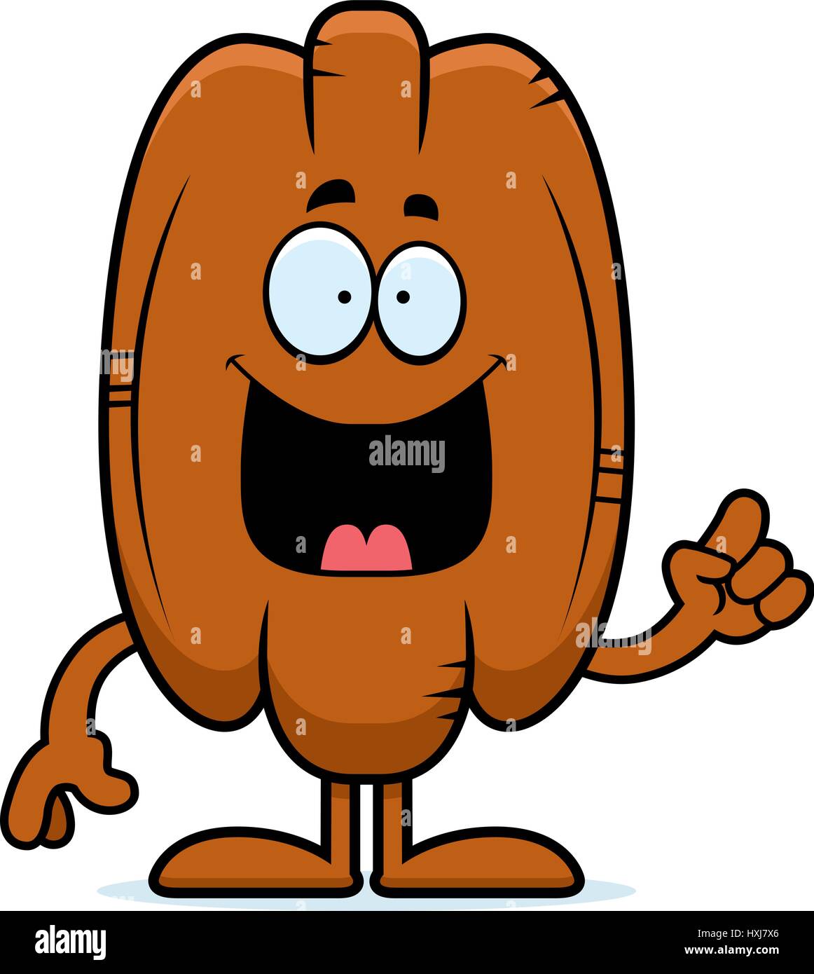 A cartoon illustration of a pecan with an idea Stock Vector Image & Art ...