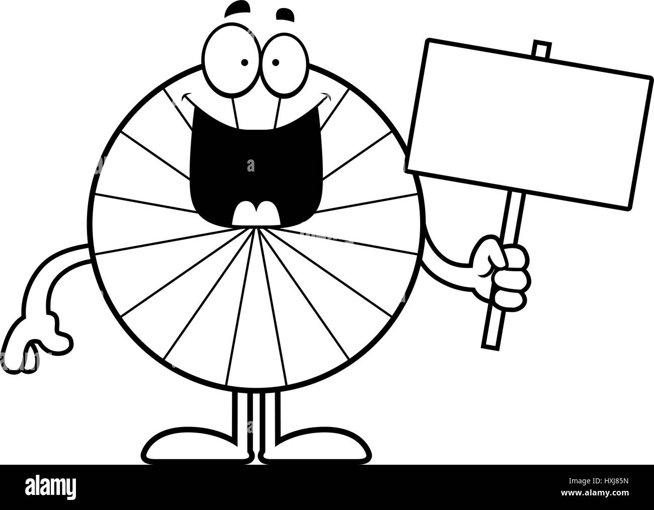 Cartoon holding blank sign Black and White Stock Photos & Images - Alamy
