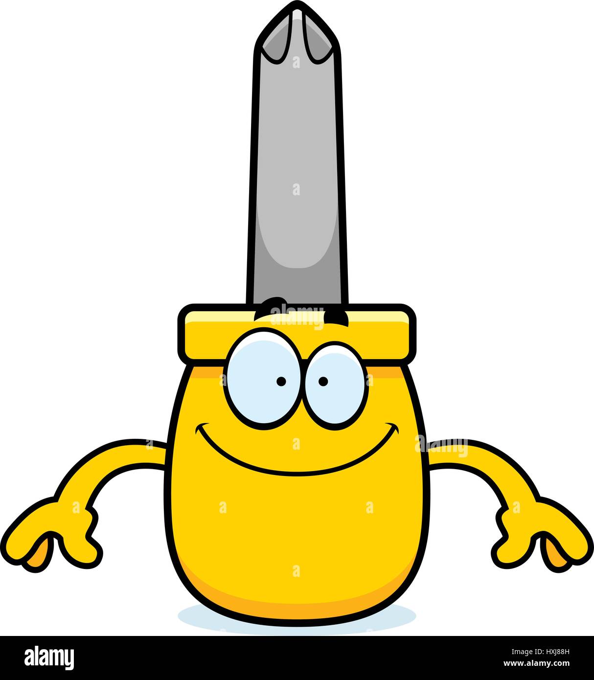 A cartoon illustration of a screwdriver looking happy Stock Vector ...