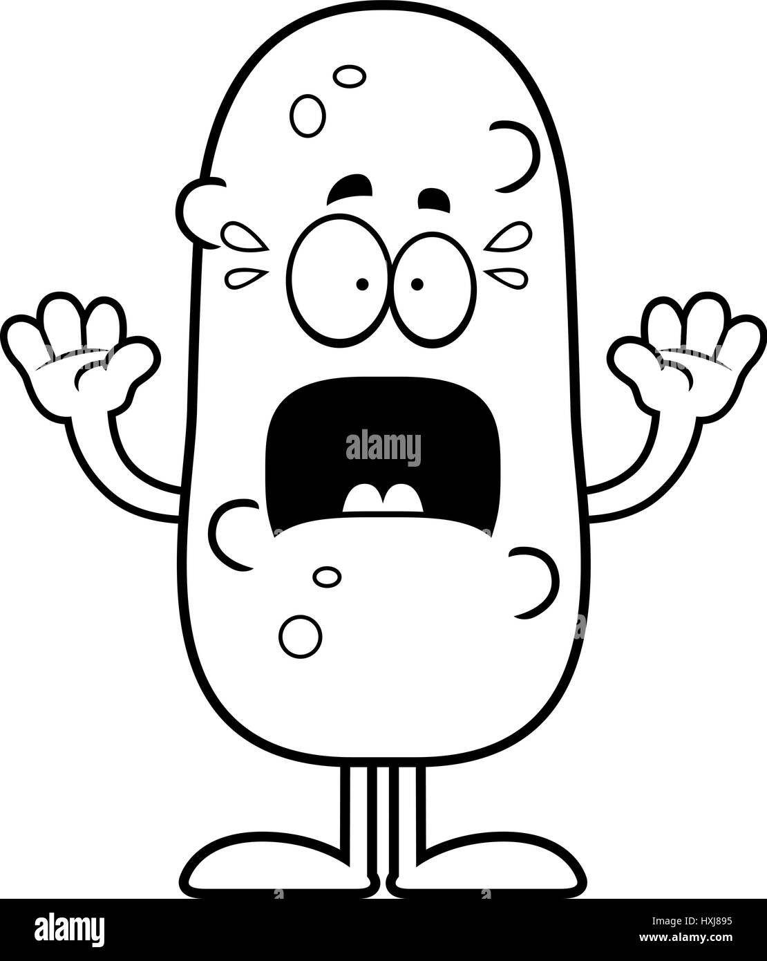 A cartoon illustration of a pickle looking scared Stock Vector Image ...