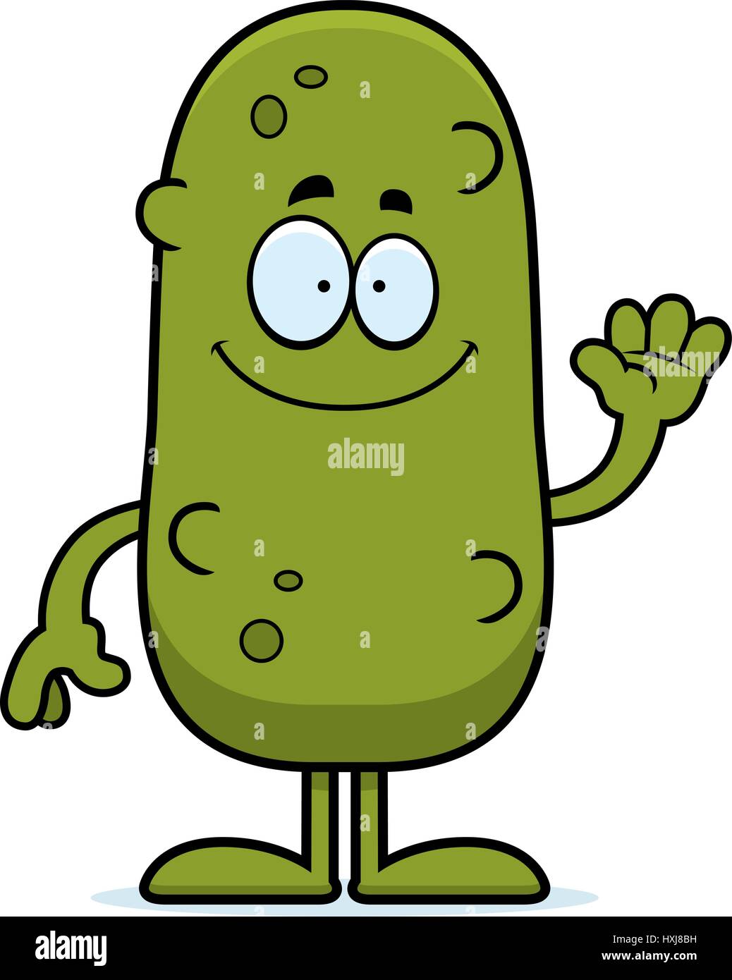 A cartoon illustration of a pickle waving Stock Vector Image & Art - Alamy