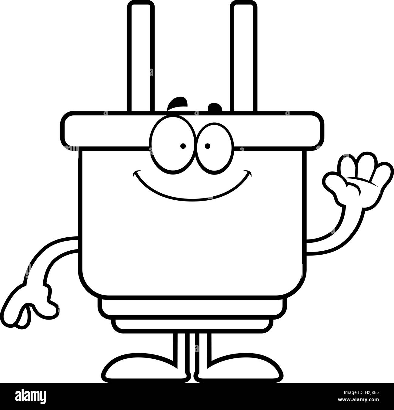 Cartoon plug Black and White Stock Photos & Images - Alamy