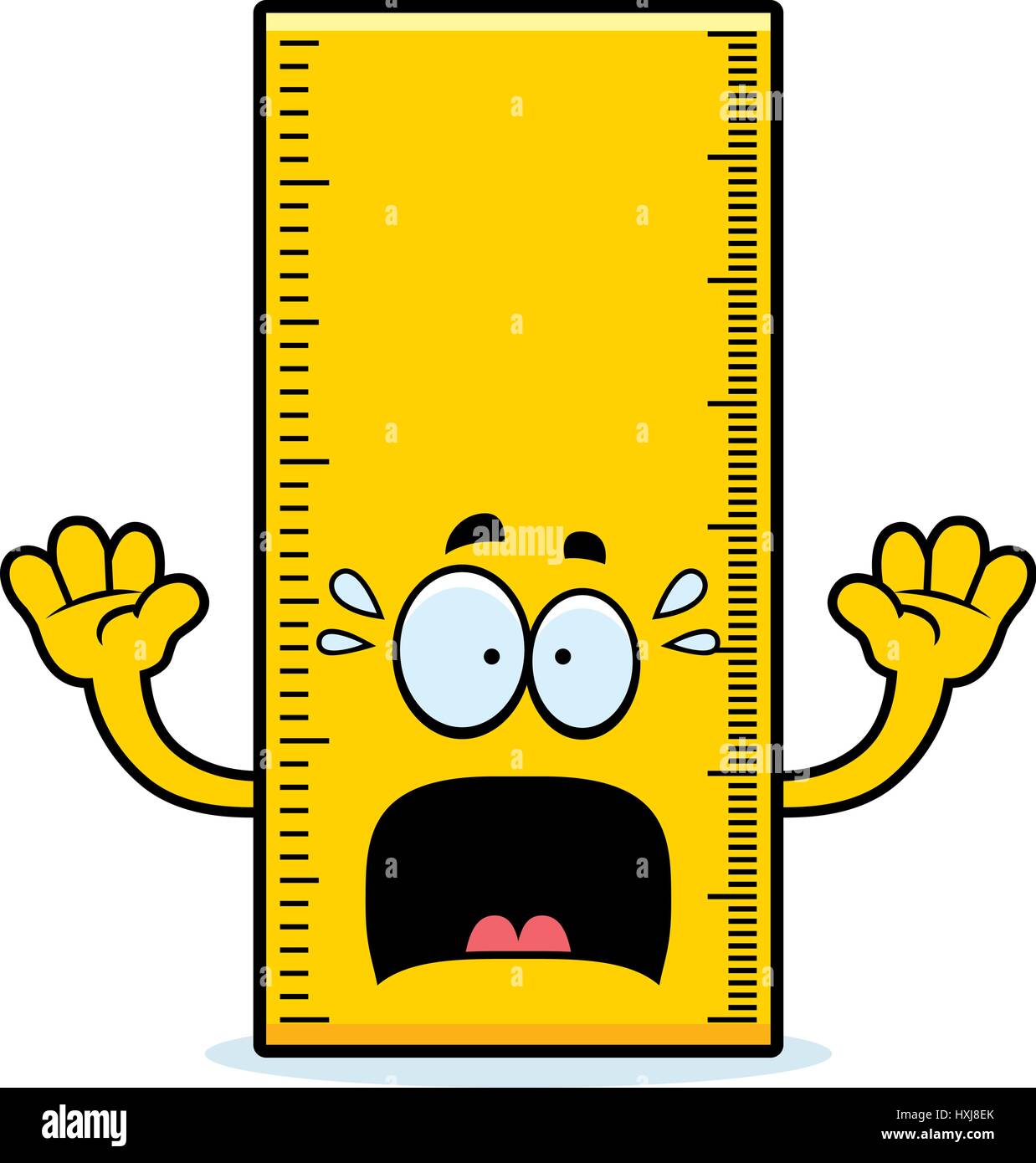 A cartoon illustration of a ruler looking scared Stock Vector Image ...